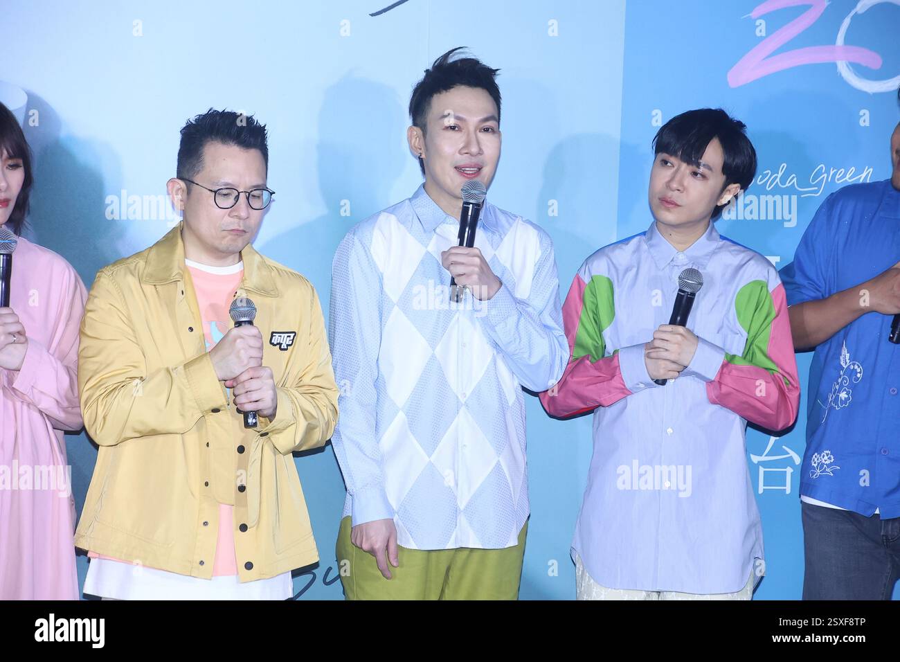 TAIPEI, CHINA - FEBRUARY 23, 2025 - Taiwanese band Sodagreen attends a ...