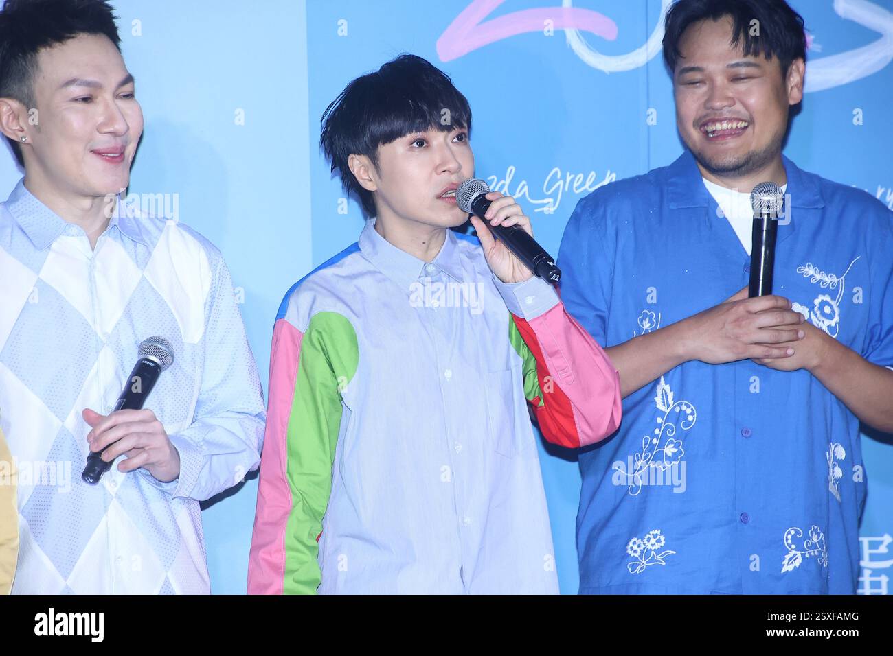 TAIPEI, CHINA - FEBRUARY 23, 2025 - Taiwanese band Sodagreen attends a ...