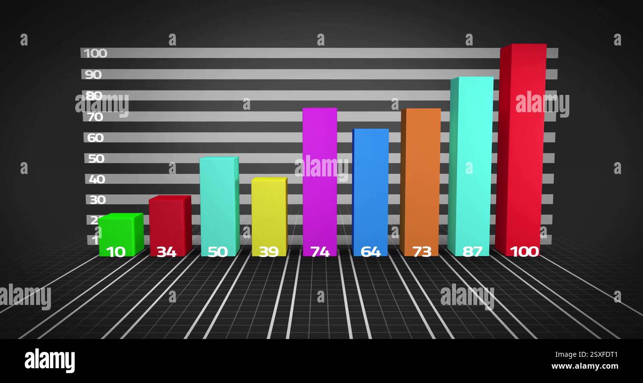 Image of colourful diagram with data processing Stock Photo - Alamy