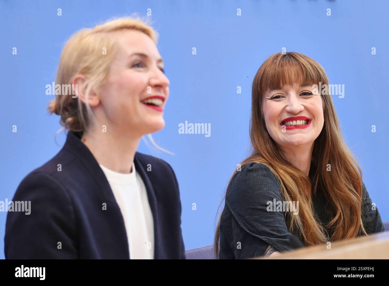 Berlin, Deutschland, 24.02.2025: Bundespressekonferenz: Linke ...