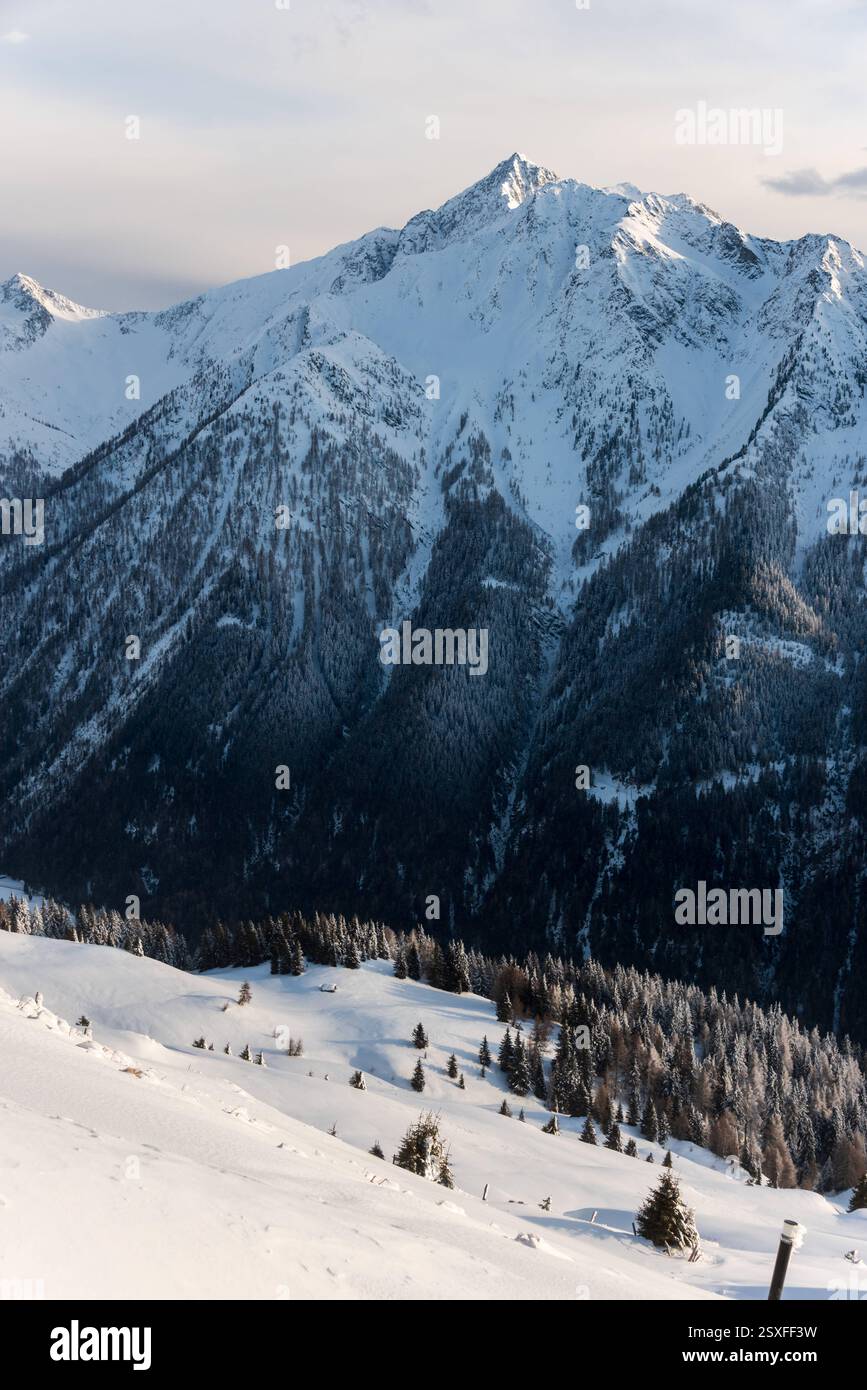 Winterlandschaft am Jaufenkamm, Jaufenpass auf 2000 m Höhe Aussicht ...