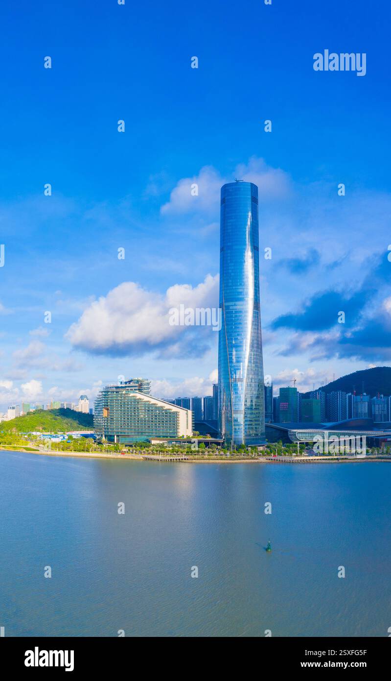 Aerial Scenery of Zhuhai Central Building, Guangdong Province, China ...