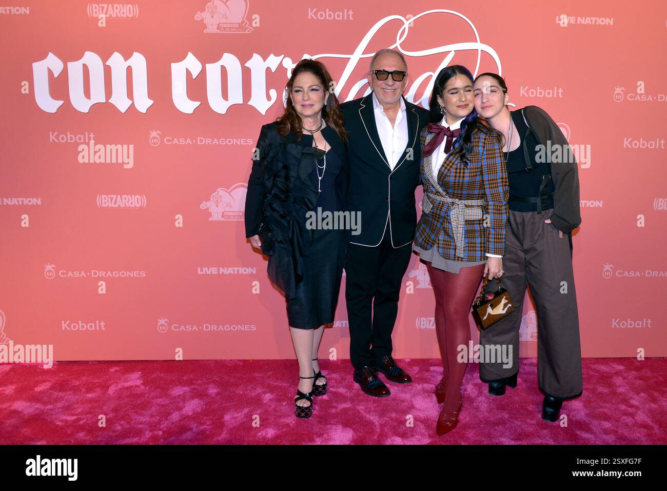 Miami, Florida, USA. 22nd Feb, 2025. Gloria Estefan, Emilio Estefan ...