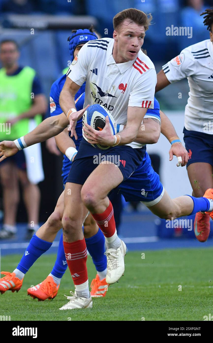 Leo Barre of France seen in action during the Guinness Six Nations 2025 ...