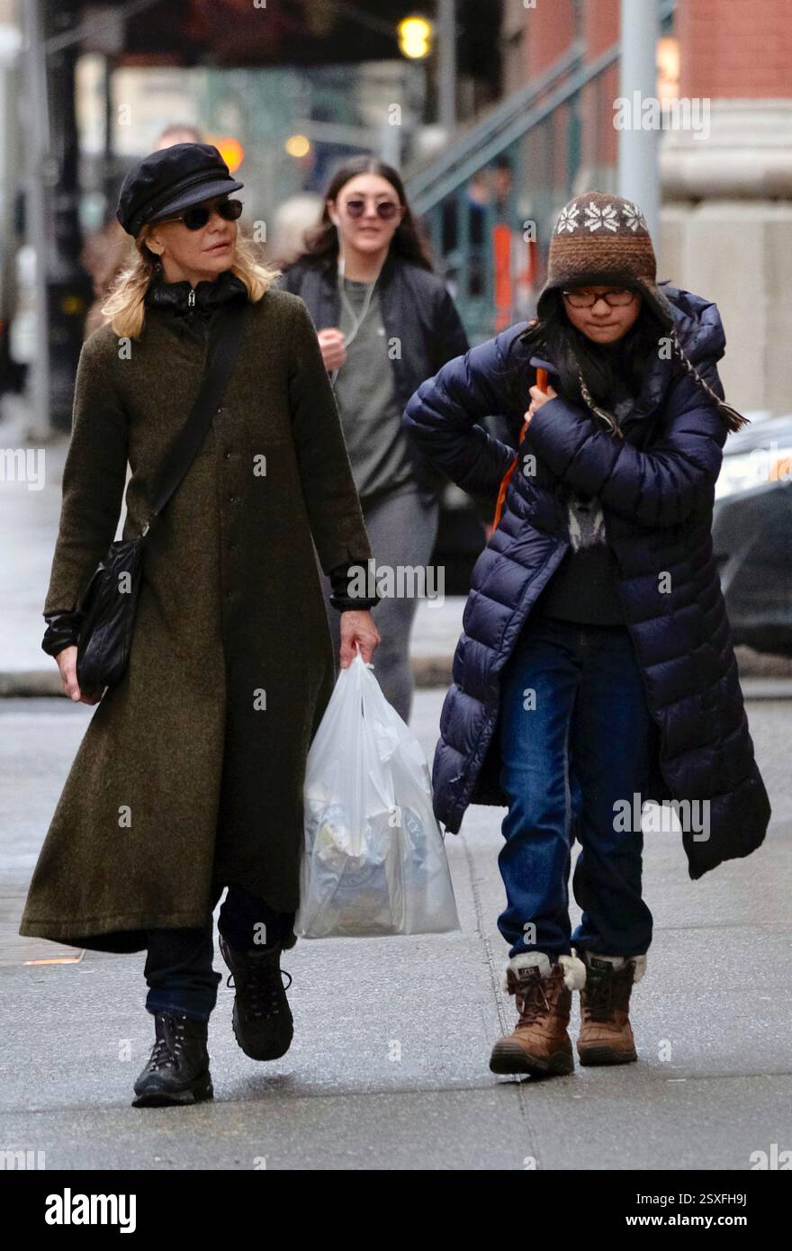 Actress Meg Ryan walking with daughter Daisy True Ryan in Manhattan on March 27 2017 in New York ...