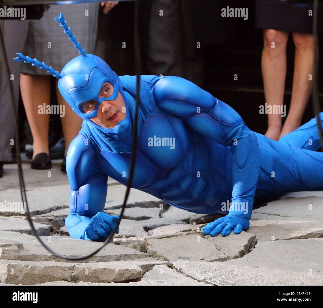 Actor Peter Serafinowicz was in costume on the set of the new movie ...