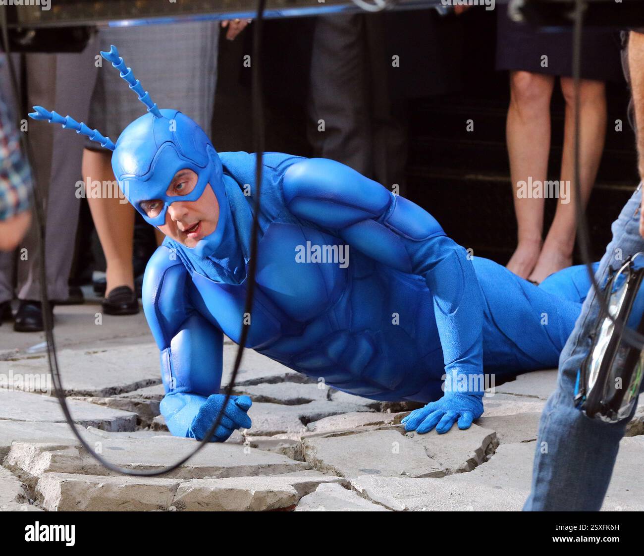 Actor Peter Serafinowicz was in costume on the set of the new movie ...