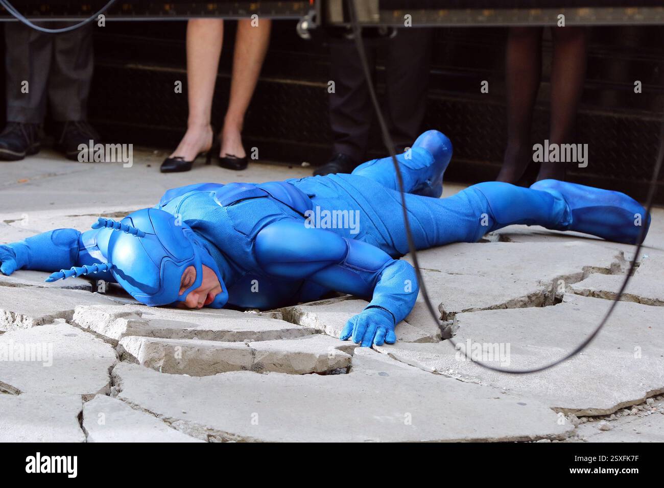 Actor Peter Serafinowicz was in costume on the set of the new movie ...