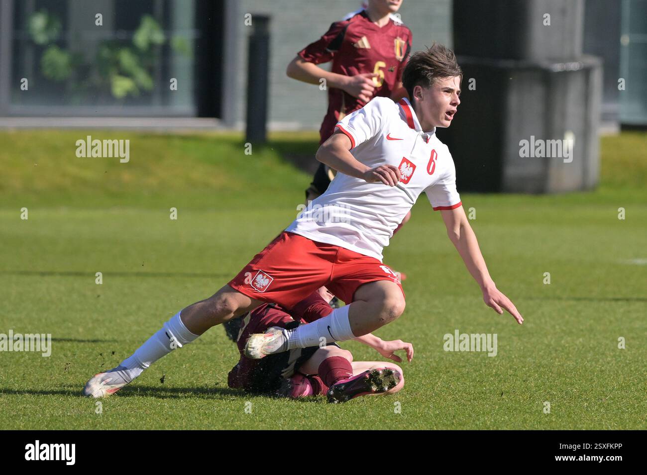 Maciej Malecki (6) of Poland pictured during a friendly soccer game ...