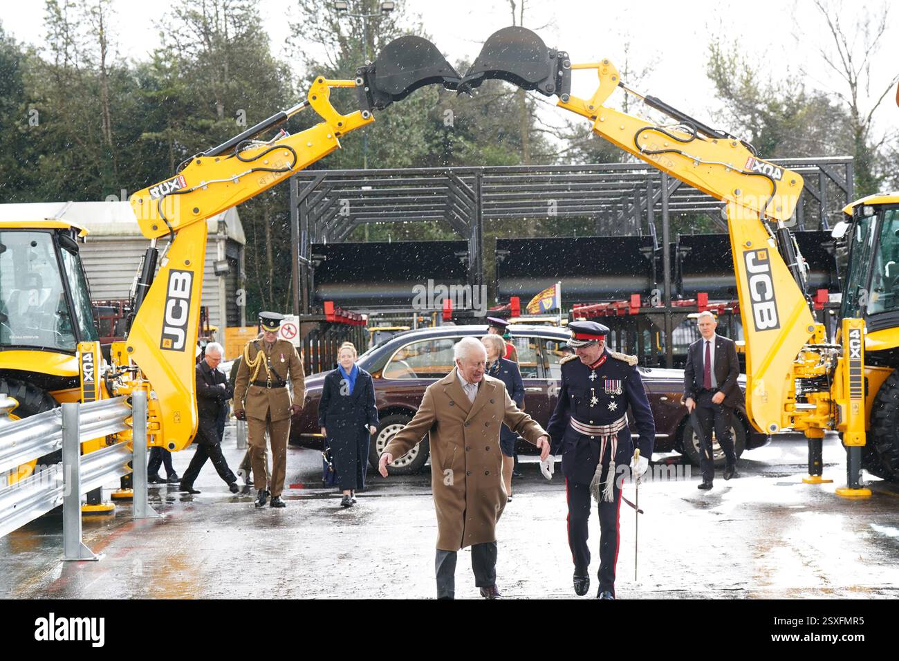 King Charles III during a visit to JCB World headquarters in Rocester ...