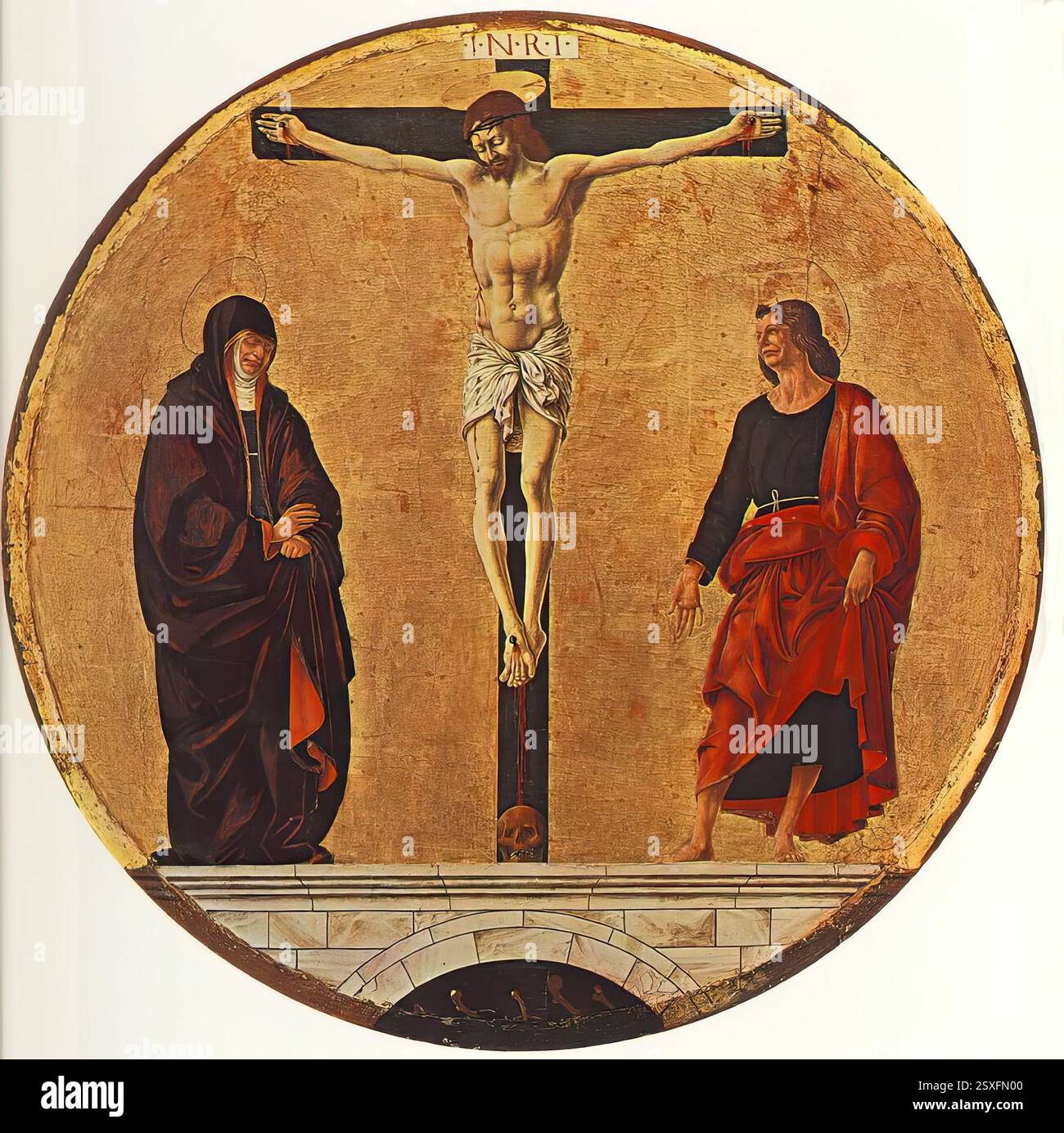 COSSA, Francesco del (b. ca. 1435, Ferrara, d. ca. 1477, Bologna) The Crucifixion (Griffoni ...