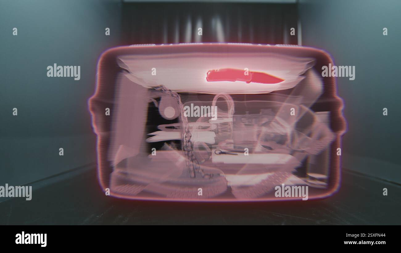 Baggage Screening: VFX Animation Visualizing Inside of the Suitcase on ...
