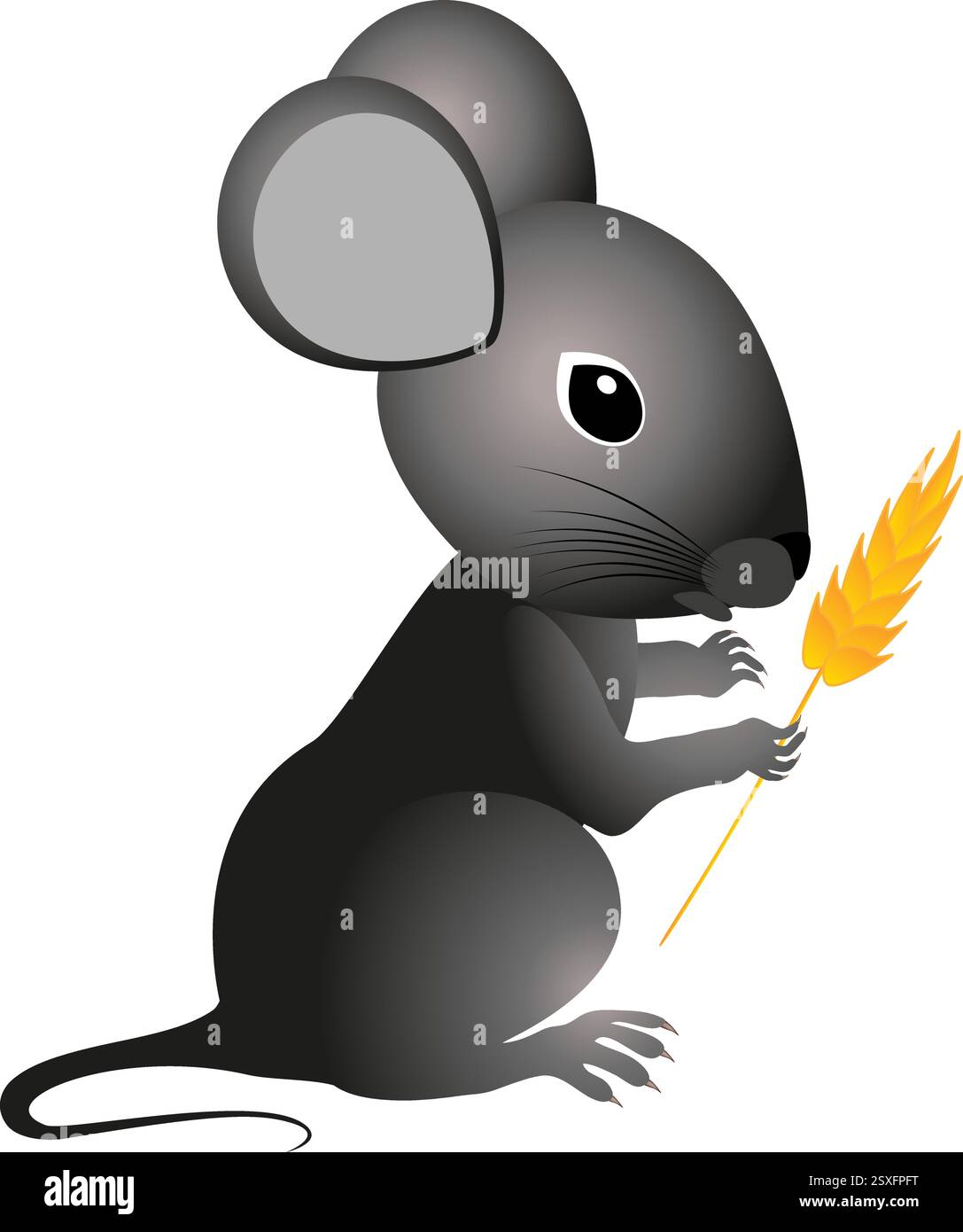 Mouse with spikelet Stock Vector Image & Art - Alamy