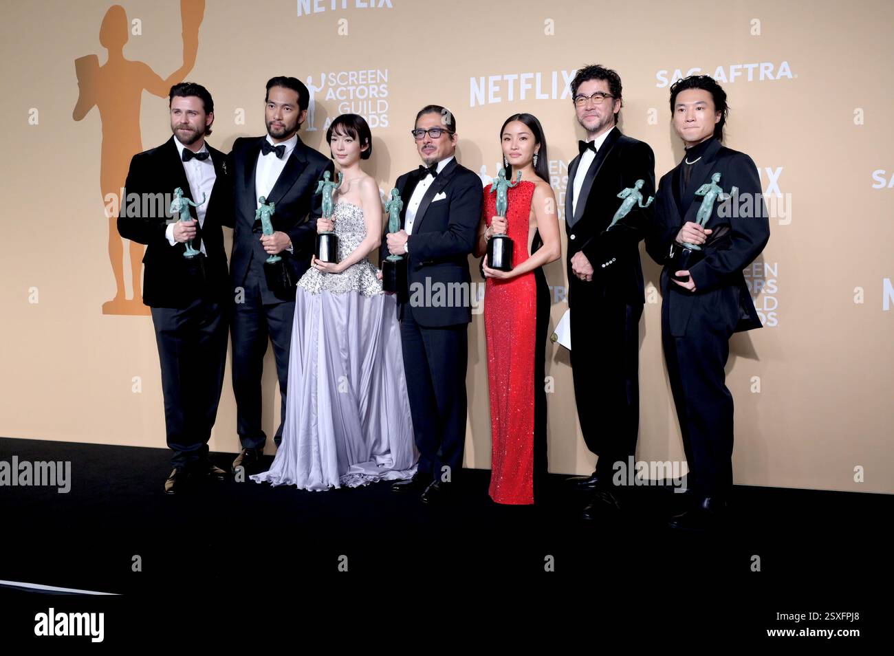 February 24, 2025, Los Angeles, Ca, USA: LOS ANGELES - FEB 23: Cast of Shogun, Tommy Bastow ...