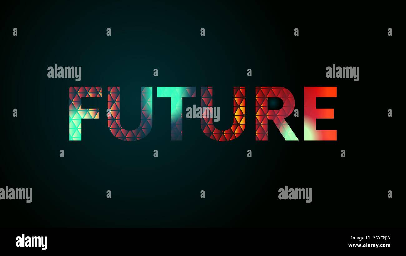 Future text. Presentation splash slide with bold word FUTURE. Future ...