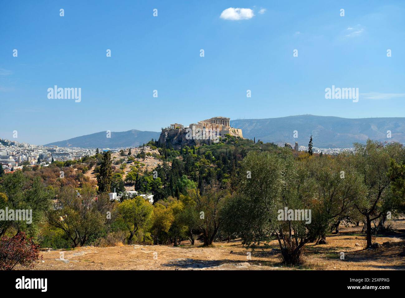 Athens, Greece - September 24, 2024: view from the Sphinx Hill aka Pnyx ...