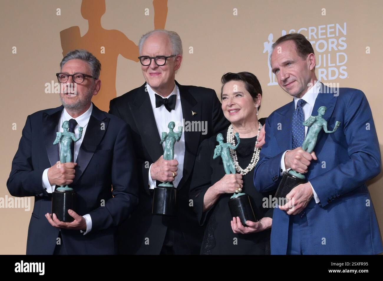 Los Angeles, USA. 23, February, 2025. Pictured left to right, Cast of ...