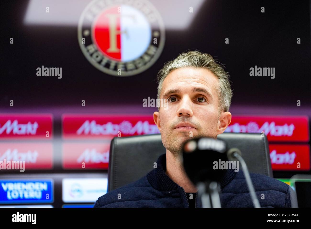 Rotterdam, The Netherlands. 24th Feb, 2025. Rotterdam - Feyenoord coach ...
