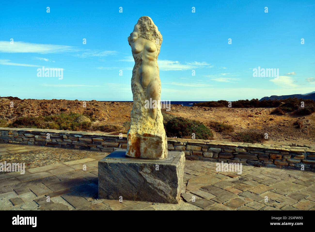 Naxos, Greece - September20, 2024: The marble Statue of Ariadne in the ...