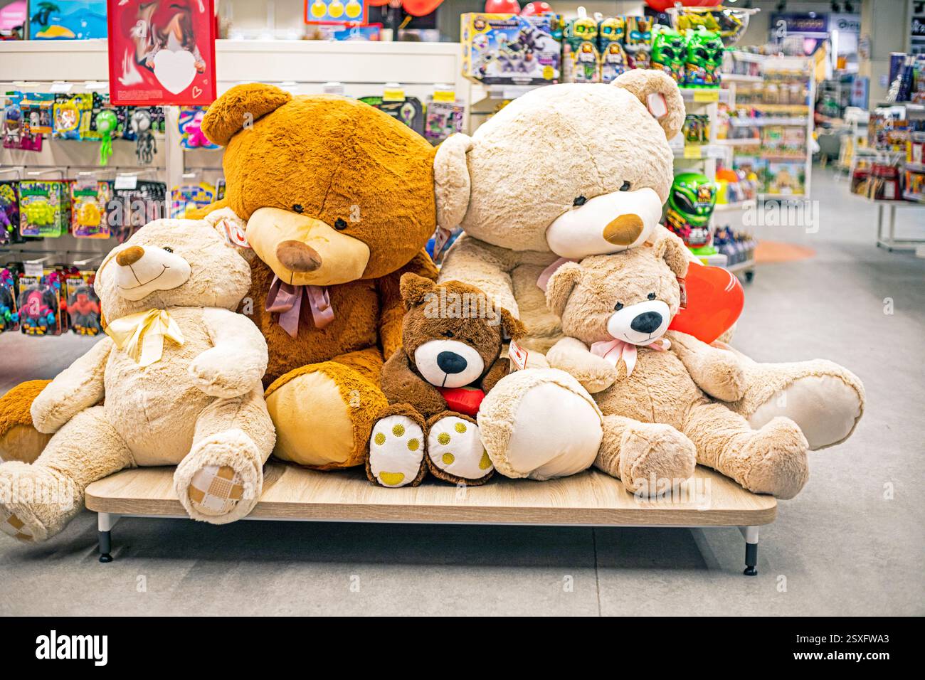 cute family of teddy bears in the children's department. family day ...