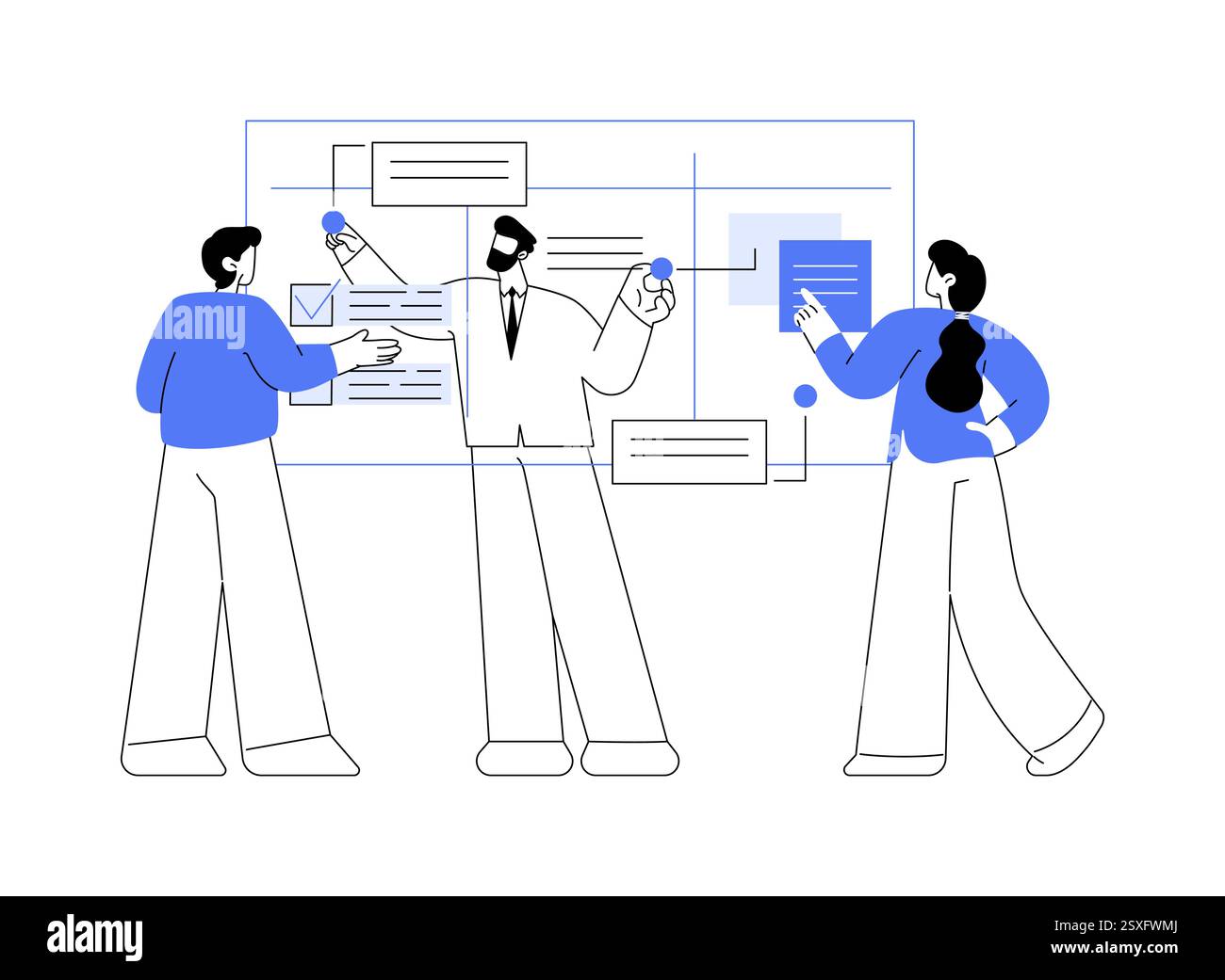 Scrum meeting isolated cartoon vector illustrations Stock Vector Image ...
