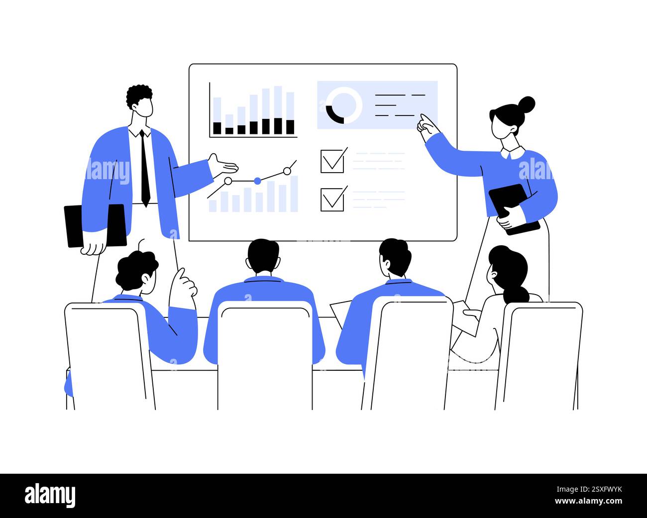 Meet stakeholders isolated cartoon vector illustrations Stock Vector ...