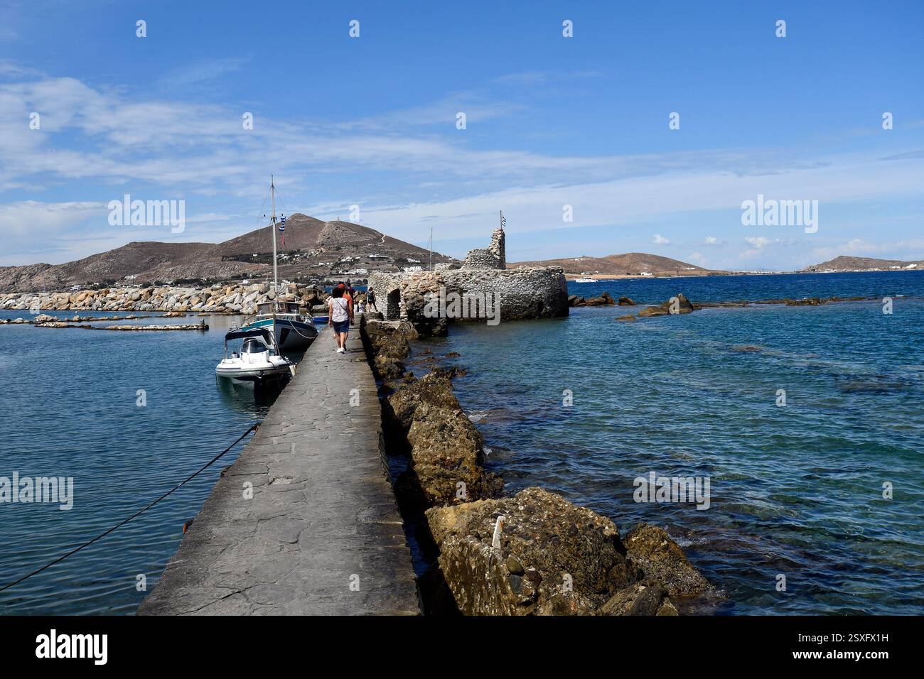 Paros, Greece - September 18, 2024: Unidentified tourists at the old ...
