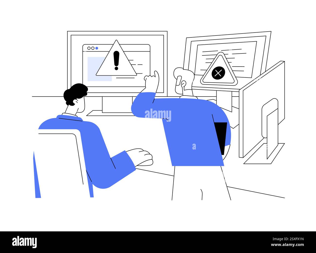 Remote troubleshooting isolated cartoon vector illustrations Stock ...