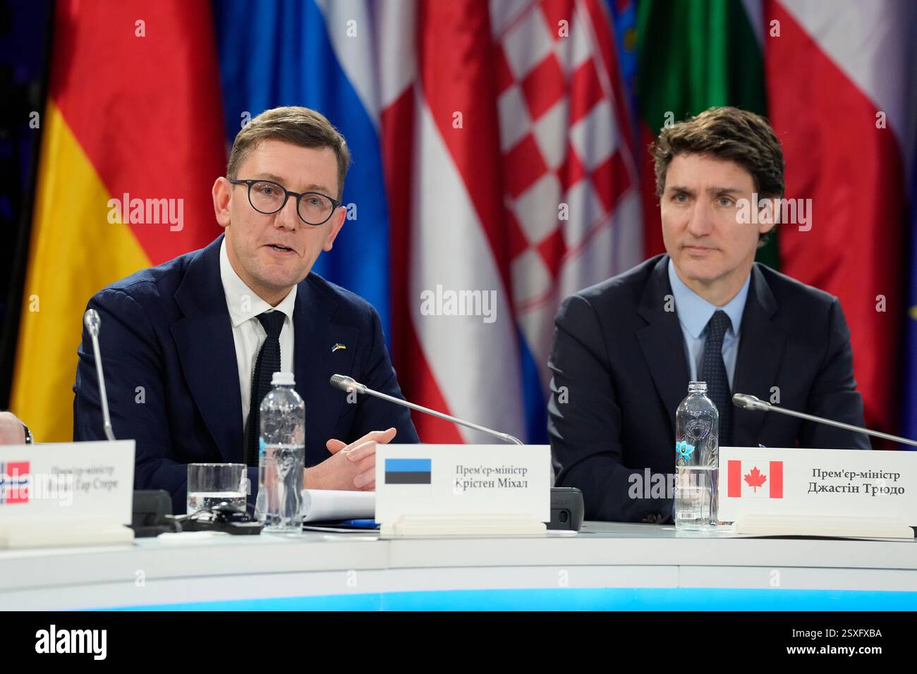 Kyiv, Ukraine. 24th Feb, 2025. Estonia Prime Minister Kristen Michal ...