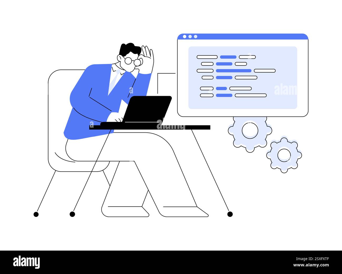 Software audit isolated cartoon vector illustrations Stock Vector Image ...