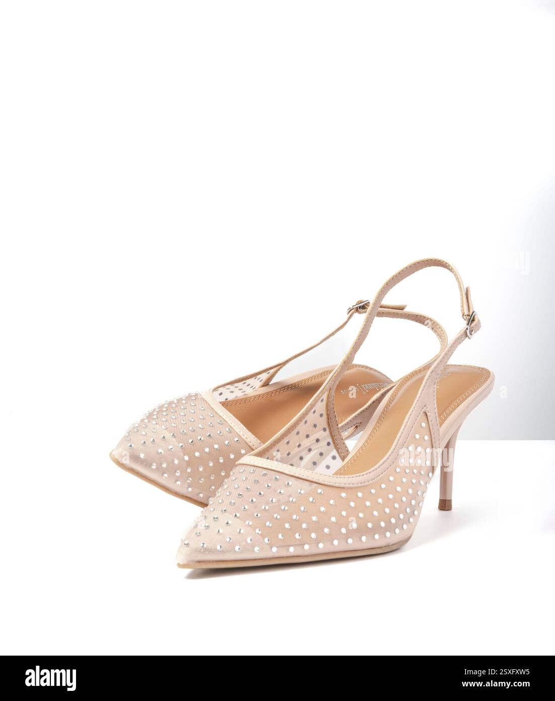 The River Island Beige Wide Fit Mesh Sling Back Court Heels blend ...