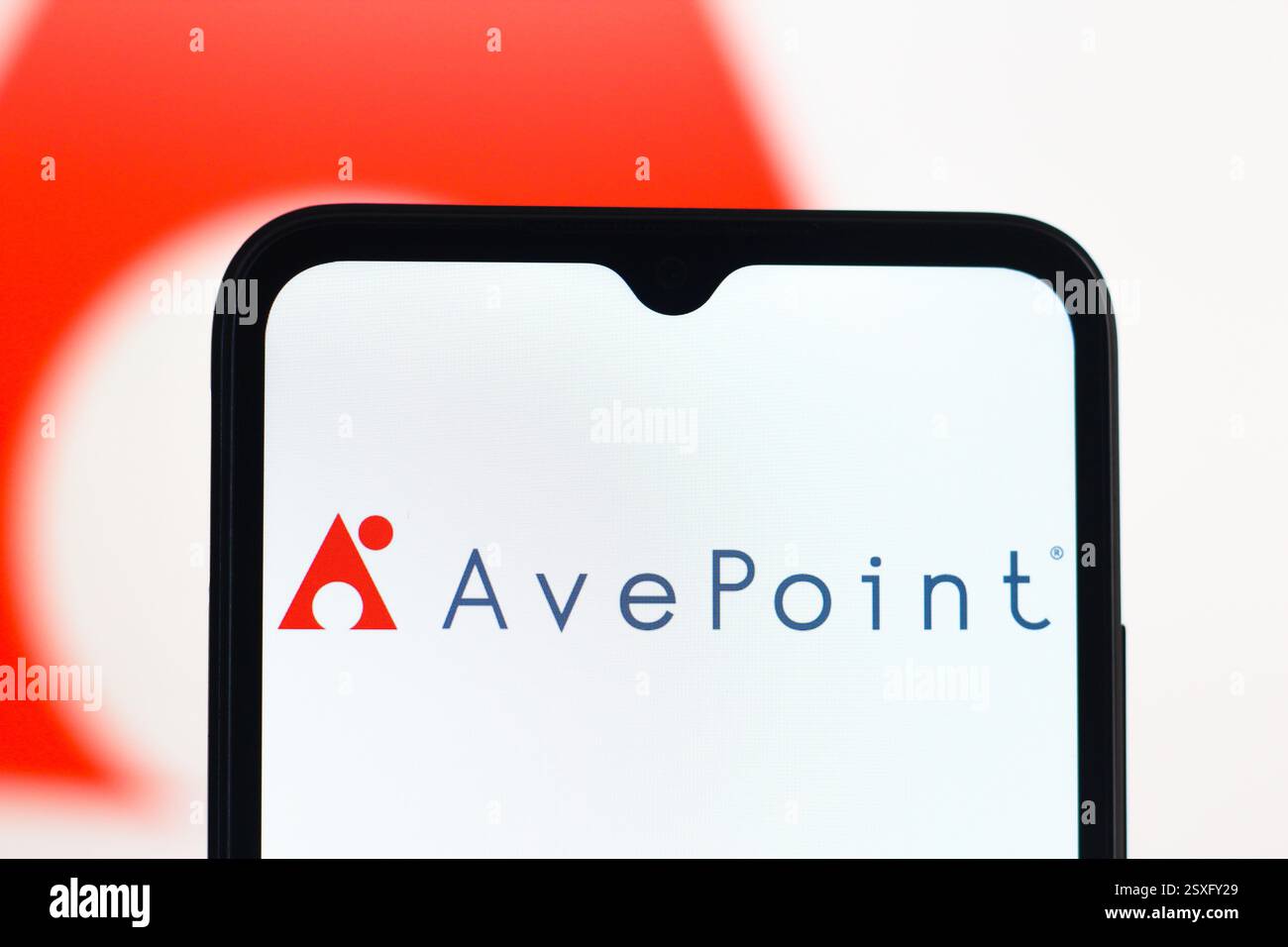 Canada. 24th Feb, 2025. In this photo illustration, the AvePoint logo is seen displayed on a ...
