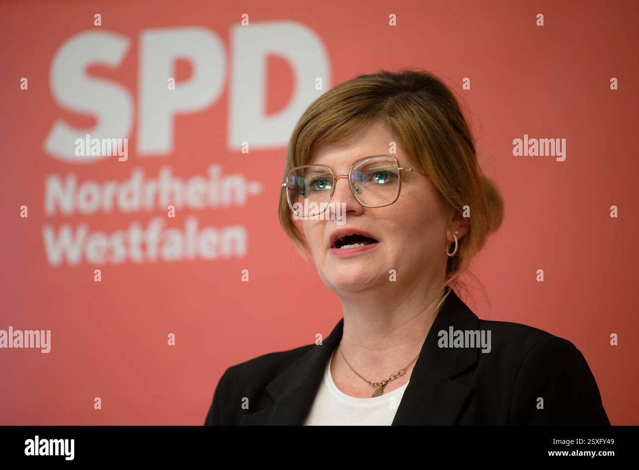 Duesseldorf, Germany. 24th Feb, 2025. Sarah Philipp, Chairwoman of the ...