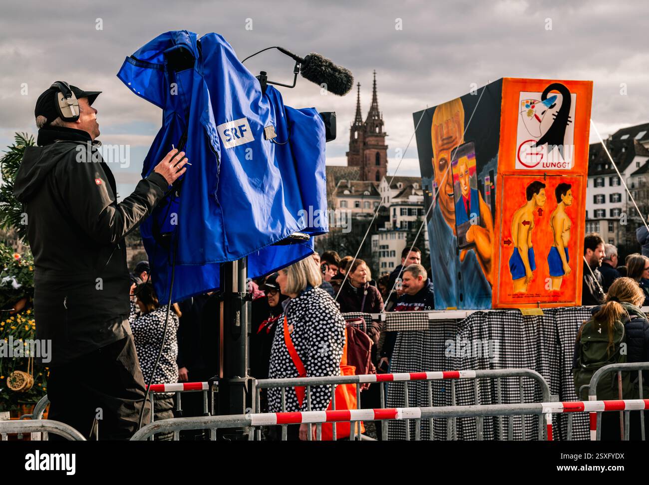 Basler Fasnacht parade (Cortege) with groups in full costume Stock ...