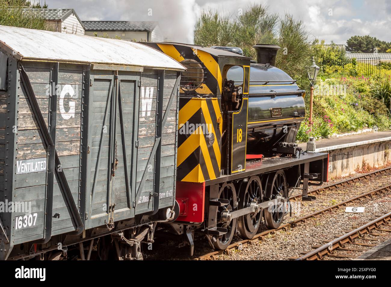 Hunslet Works 0-6-0ST No. 1873 'Jessie', Blue Anchor station on the ...
