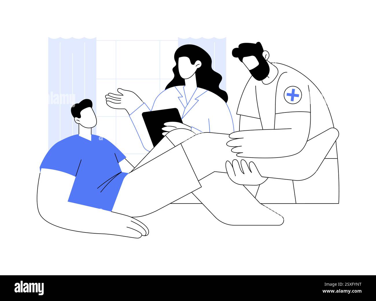 Physical therapy isolated cartoon vector illustrations Stock Vector ...