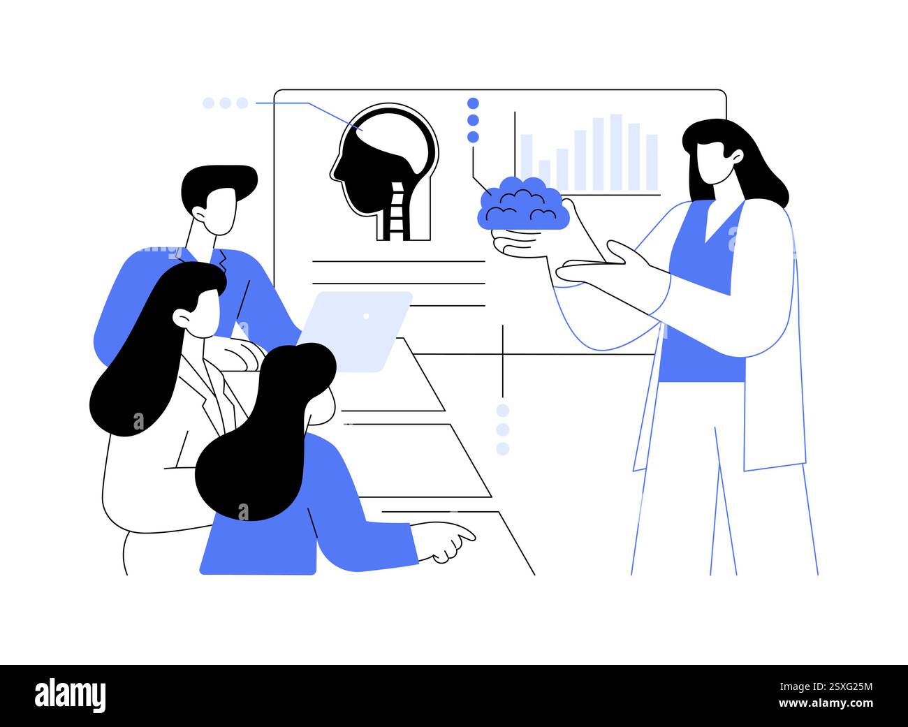 Anatomy lecture isolated cartoon vector illustrations Stock Vector ...