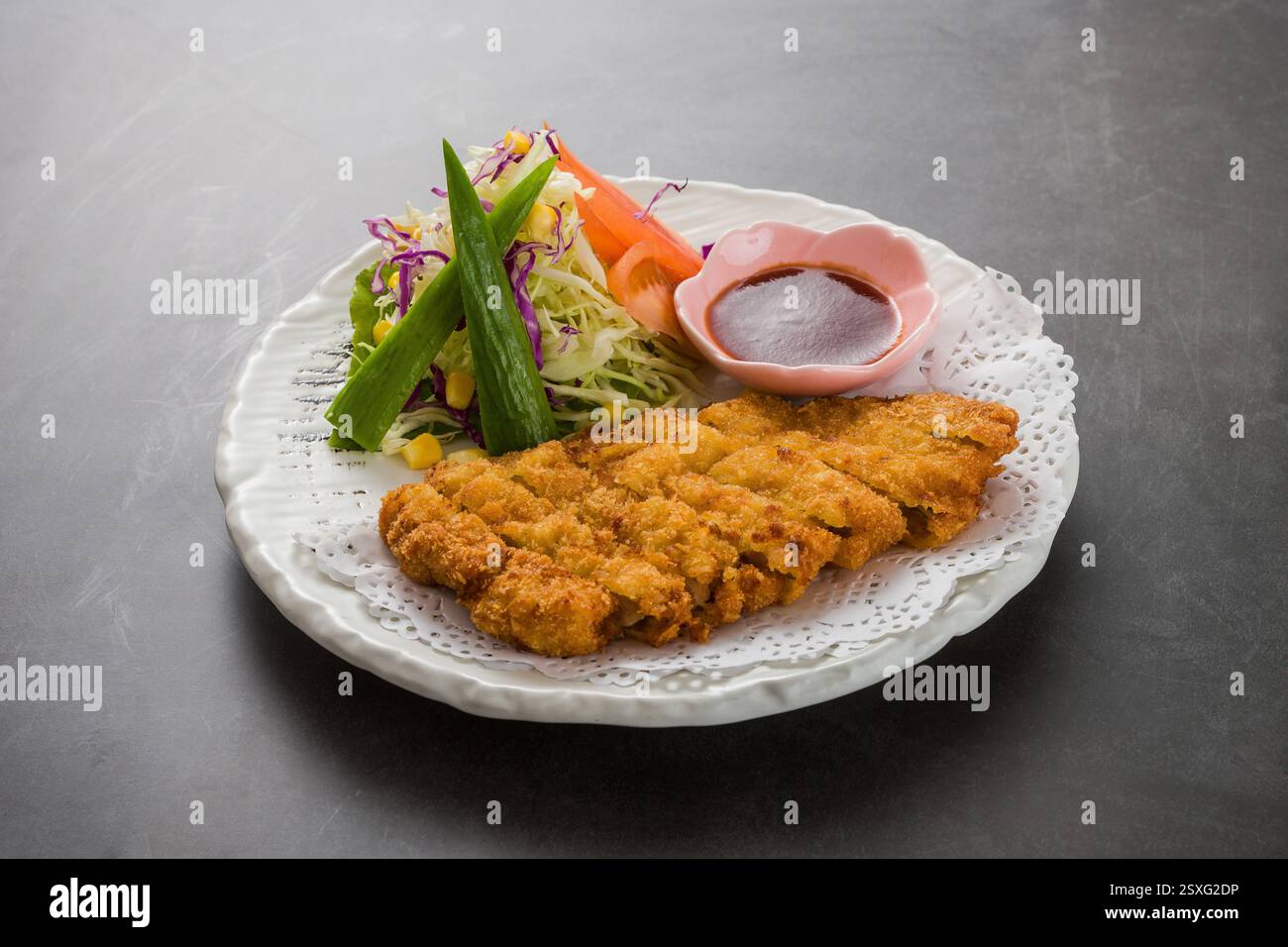 Deep Fried Hog Chop with Minced Garlic，Cutlet Pork Chop Stock Photo - Alamy