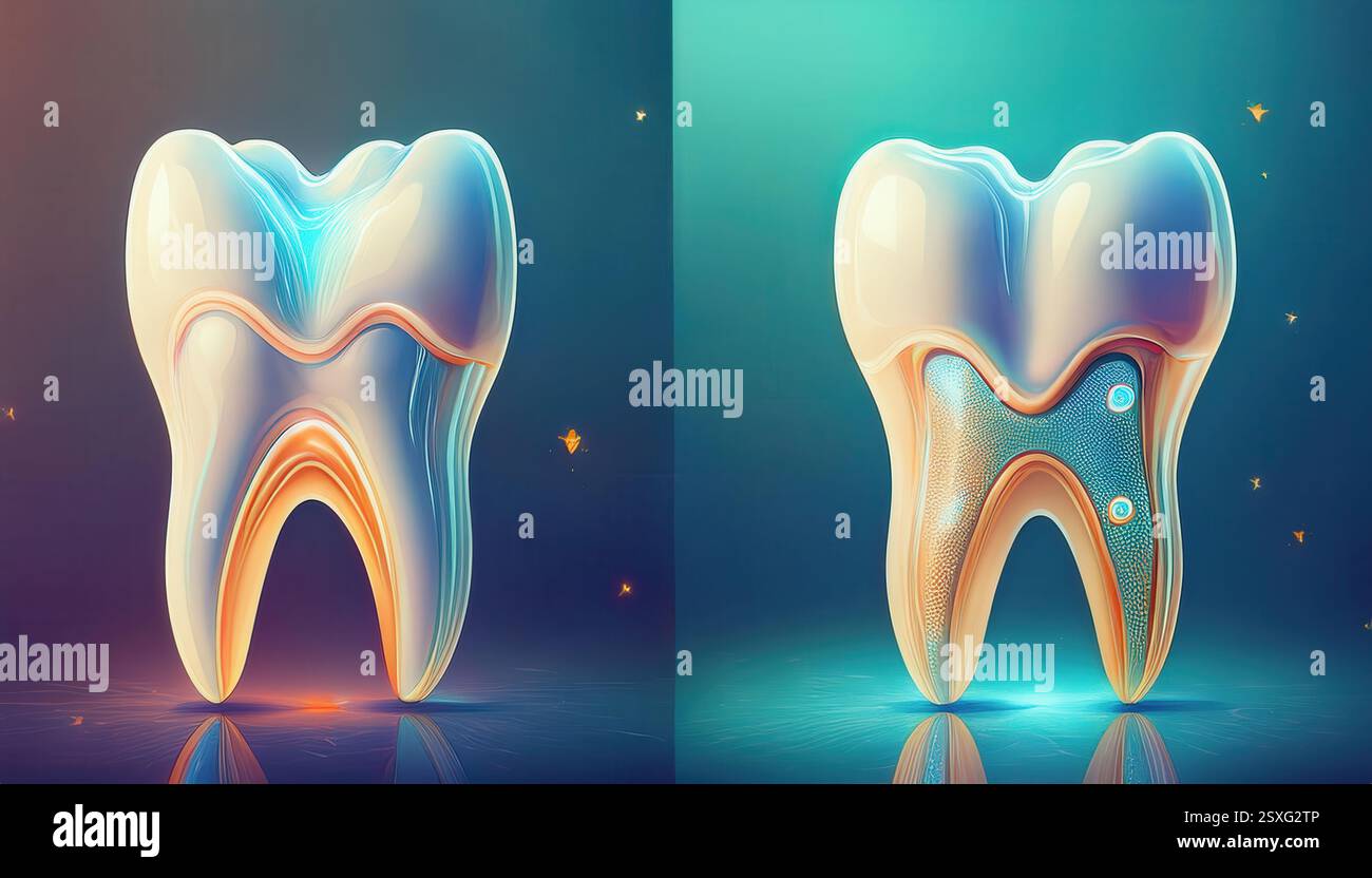 An artistic representation of a tooth showcases innovative designs in ...