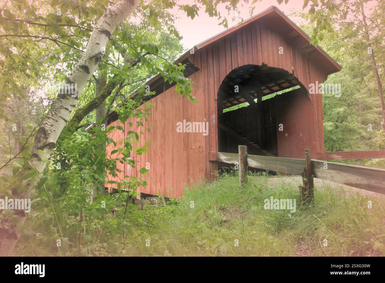Slaughter House covered bridge in Northfield, VT. in Washington county ...