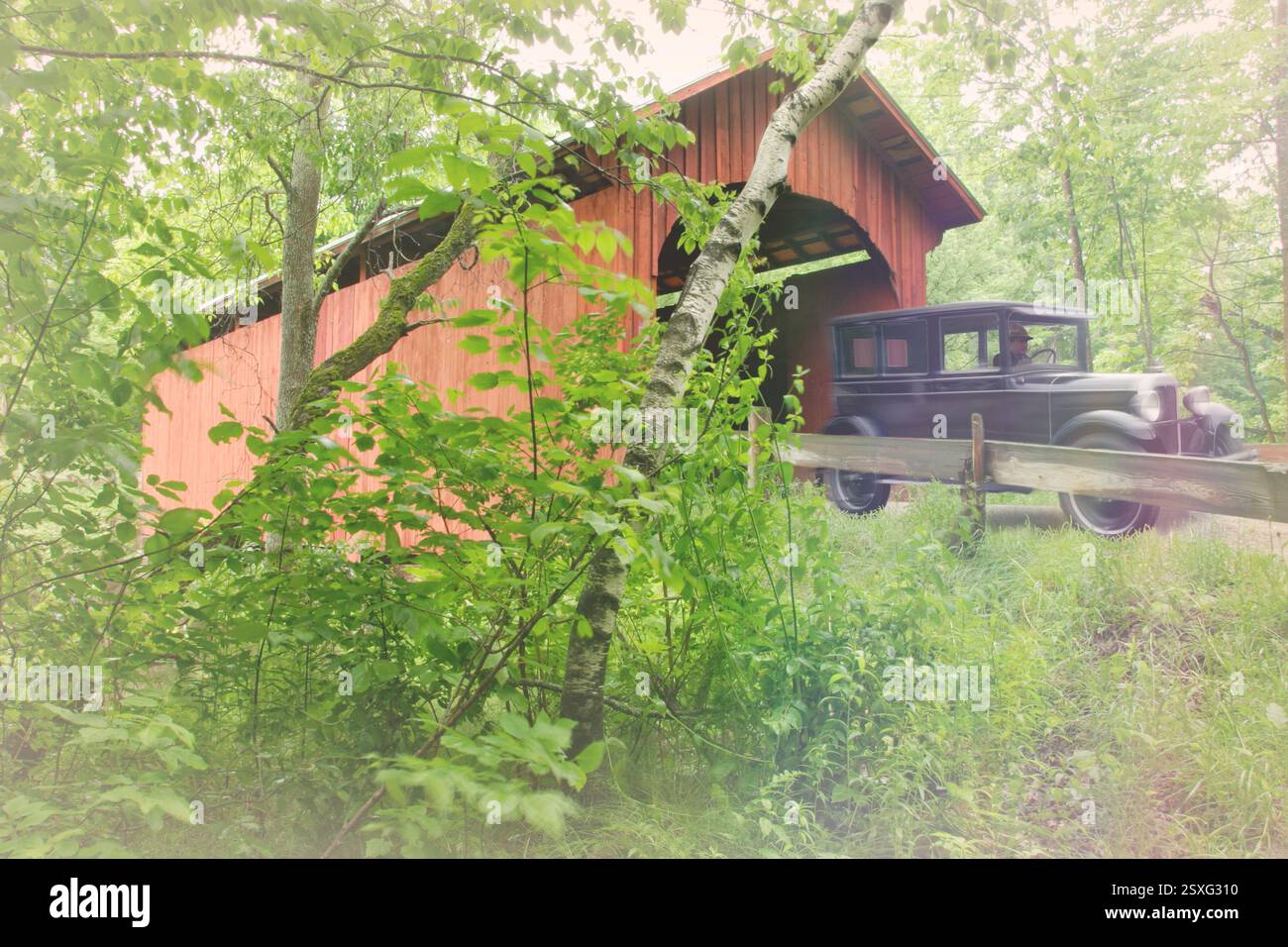Slaughter House covered bridge in Northfield, VT. in Washington county ...
