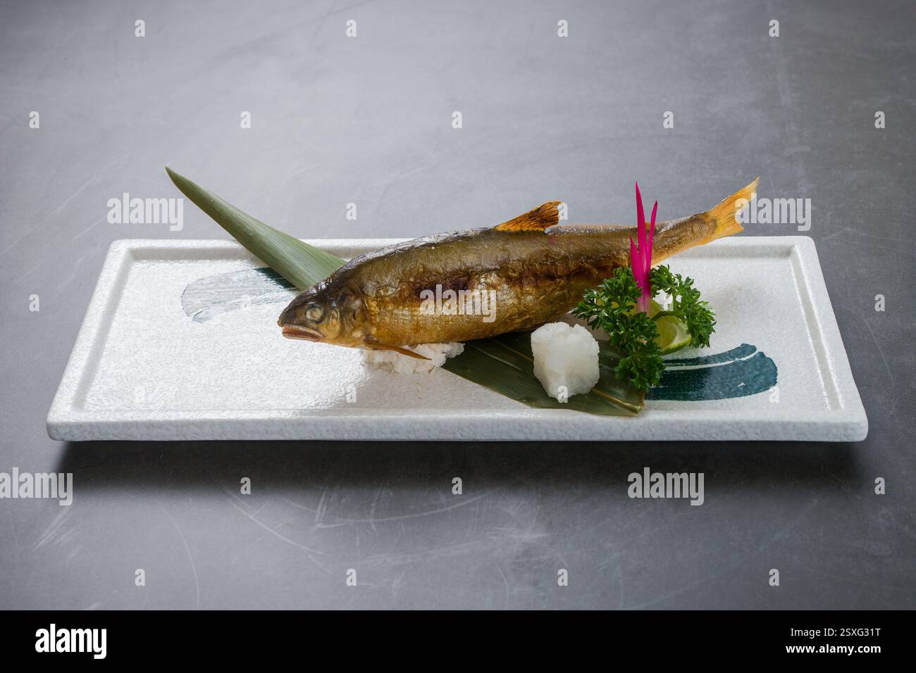 Grilled Sweet Fish with Salt， Japanese Ayu Stock Photo - Alamy
