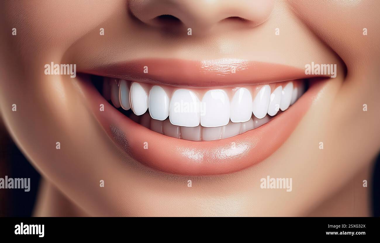 Brightly lit smile highlights the importance of dental health and ...