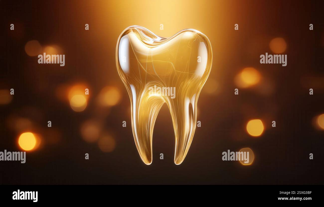A vibrant, glossy illustration showcasing a stylized tooth design ...