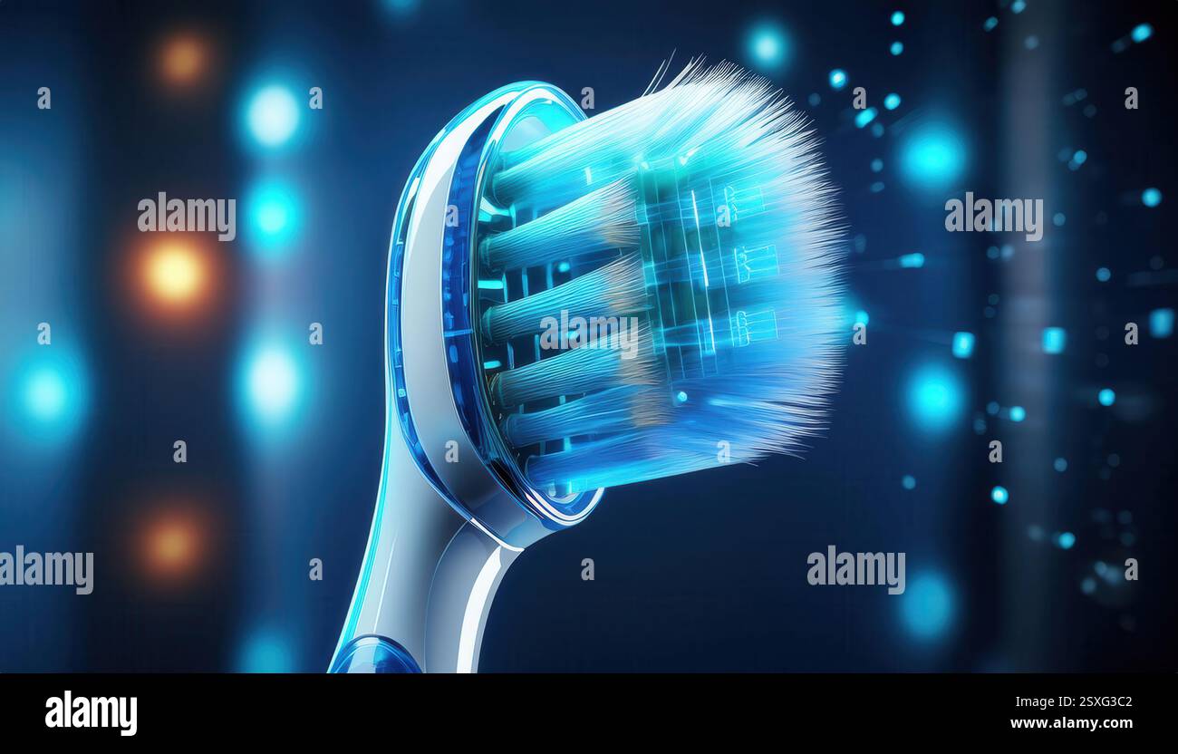 A cutting-edge toothbrush designed for optimal dental care showcases ...