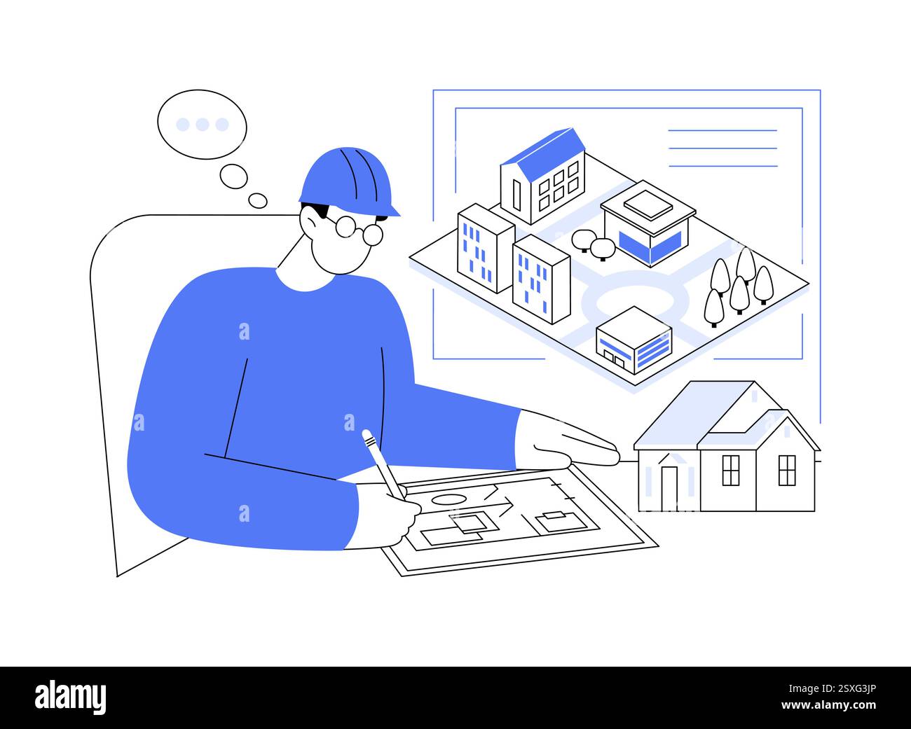 Civil engineering isolated cartoon vector illustrations Stock Vector ...