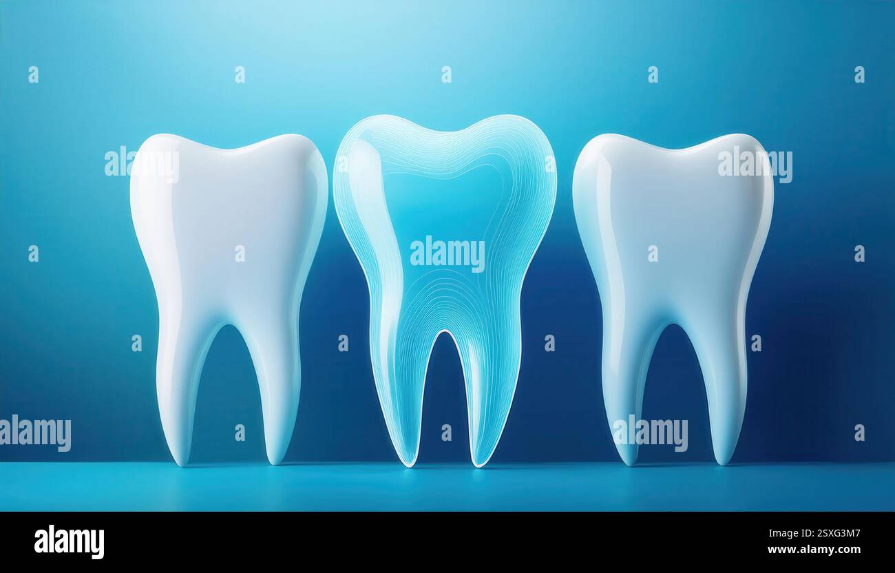 Colorful and imaginative representation of dental themes with unique ...