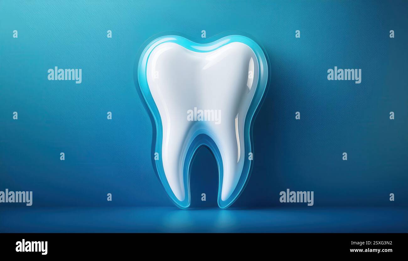 A detailed illustration highlights a dental tooth design emphasizing ...