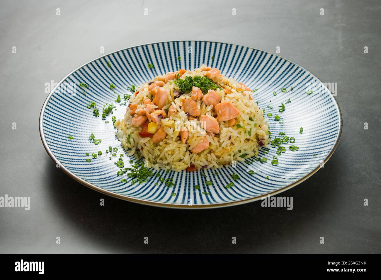 japan Salmon Fried Rice Stock Photo - Alamy