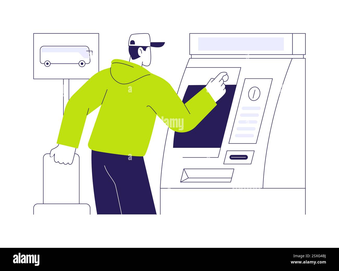 Ticket machine abstract concept vector illustration Stock Vector Image ...